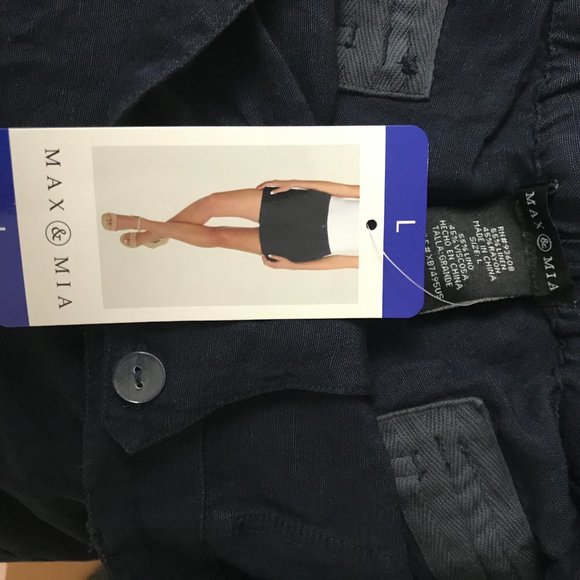 Max & Mia | Shorts | Max Mia Cuffed Hem Linen Shorts Large | Poshmark